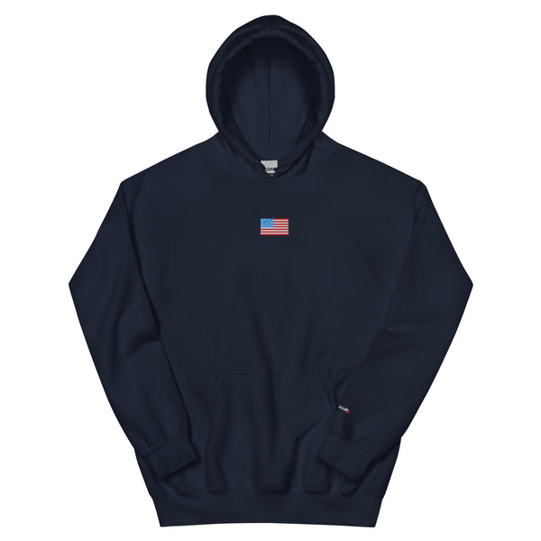 American Flag Embroidered Hoodie - Navy – The Daily Caller Store